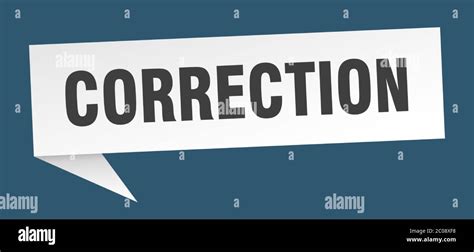 Correction Banner Correction Speech Bubble Correction Sign Stock Vector Image And Art Alamy