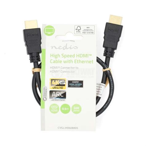 Hdmi Cable M K Black Gold Plated Connectors Cvgl Bk