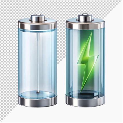 투명한 배경에 고해상도에서 혁명적인 배터리 개념 프리미엄 Ai 생성 Psd
