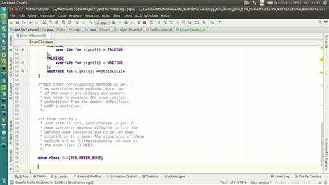 Android Kotlin Tutorial 103 Enum Classes Constants Youtube