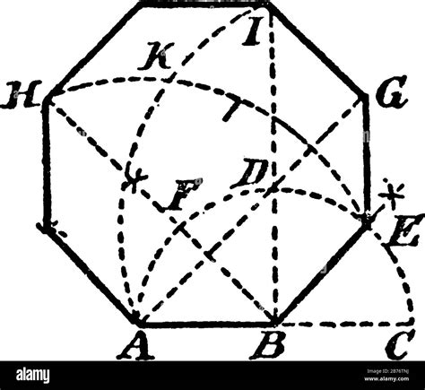 Construction Of An Octagon On A Given Line Prolong AB To C First With B As Center And AB As