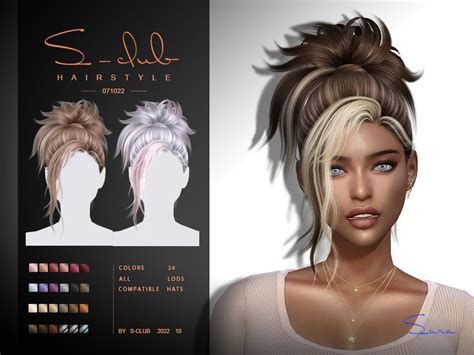 The Sims Resource Lazy Updo Hairstyle071022sara By S Club Sims