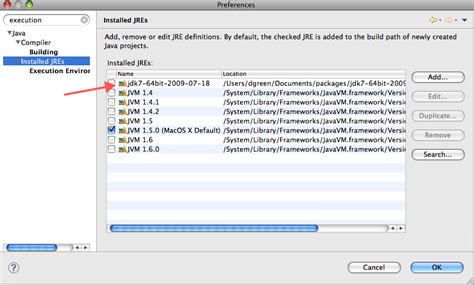 Macos Eclipse Mac Os Default Jre Missing Stack Overflow