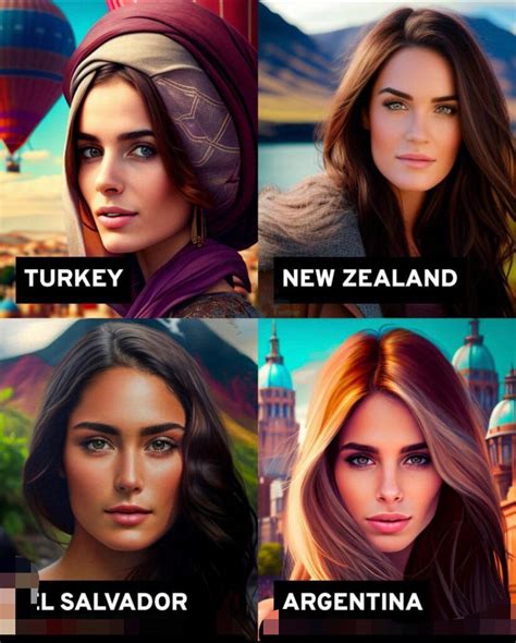 تصاویر اگر کشورهای جهان زن بودند چه صورتی داشتند؟ هوش مصنوعی ایران را زن باحجاب تصویر کرد