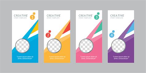 5 소셜 네트워크 스토리 디자인 수직 배너 또는 전단지 템플릿을 슬라이드합니다 소셜 미디어에 대한 미니멀 한 이야기의 집합 0