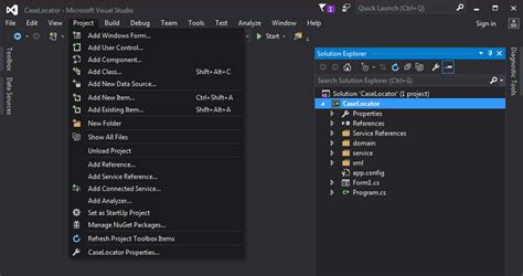 Add A Dependency To C Windows Forms Application In Ms Visual Studio