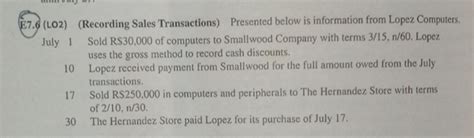 E76 LO2 Recording Sales Transactions StudyX