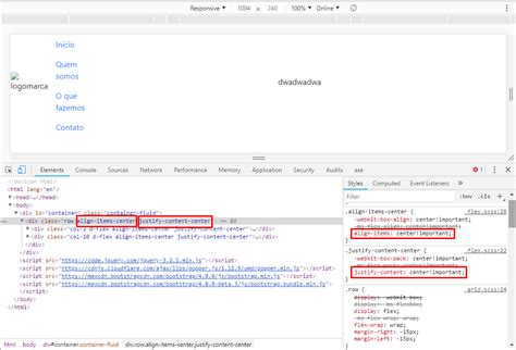 Justify Content Center Não Está Centralizando O Conteudo No Meu Bootstrap Stack Overflow Em
