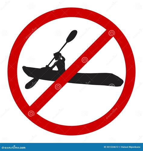 No Rowing Boats Water Safety Signs Stock Vector Illustration Of