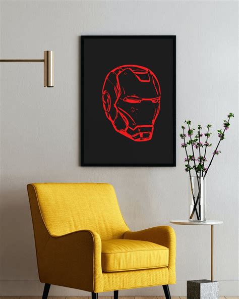 Iron Man Mask Svg Template Avengers Iron Man Mask Template Etsy