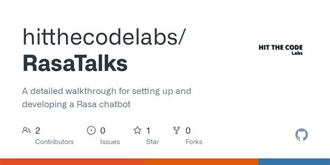 Github Hitthecodelabsrasatalks A Detailed Walkthrough For Setting Up And Developing A Rasa