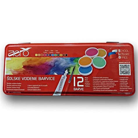 Aero Opaque Watercolor Cake Set Of Pcs In Tin Box