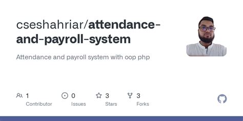 Github Cseshahriarattendance And Payroll System Attendance And Payroll System With Oop Php