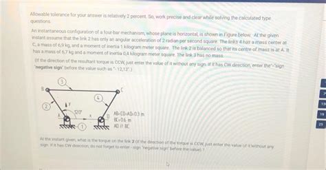 Solved Allowable Tolerance For Your Answer Is Telatively 2