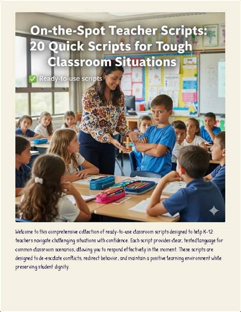 On The Spot Teacher Scripts 20 Quick Classroom Management Flipbook Cards