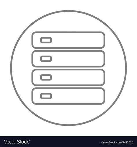 Computer Server Line Icon Royalty Free Vector Image
