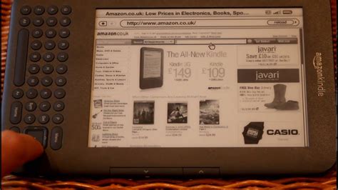 Kindle 3 Webkit Web Browser Review Youtube