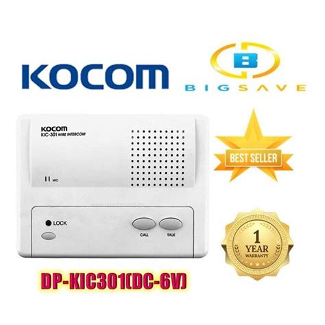 KOCOM CHANNEL DP KIC DC V DOORPHONE AUDIO INTERCOM AND OUTDOOR PANEL Lazada