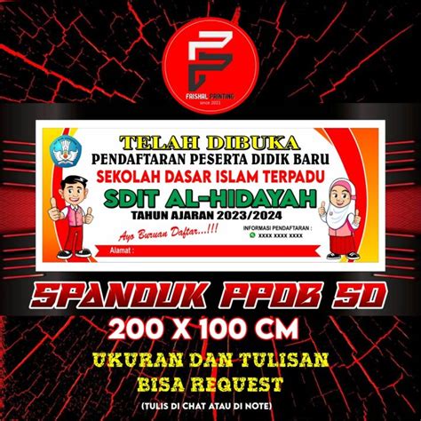 Spanduk Ppdb Banner Penerimaan Siswa Baru Banner Sekolah Banner Sd Banner Kustom Ukuran