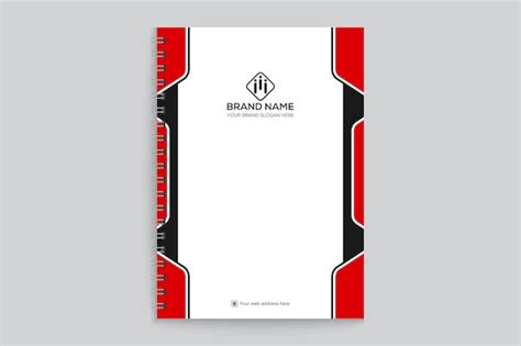 Premium Vector Red Color Notebook Cover Mockup