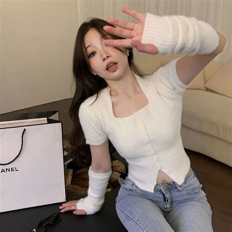 샤인글램 당일출고 스퀘어넥 슬림핏 앙고라 반팔 크롭 겨울 니트 가디건 워머 투피스 세트 연말룩 파티룩 크리스마스룩 4color