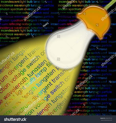 Idea Bulb Light Ray Text Light Stock Illustration