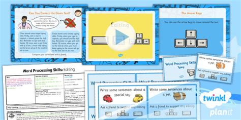 Computing Microsoft Word Processing Skills Editing Year 1 Lesson Pack 3