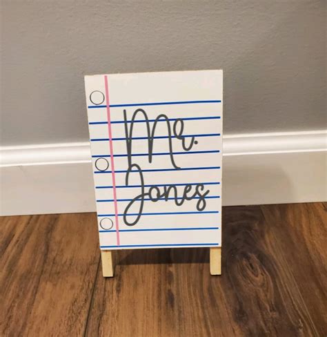 Teacher Notebook Sign Teacher Desk Sign Teacher Appreciation Etsy