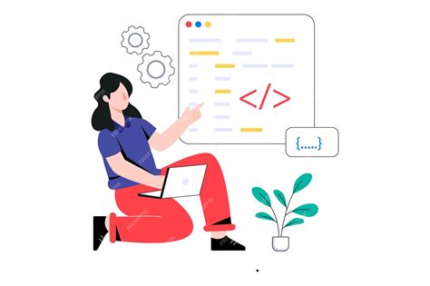 Ilustración De Vector De Diseño De Estilo Plano De Codificación Personalizada Ilustración Común