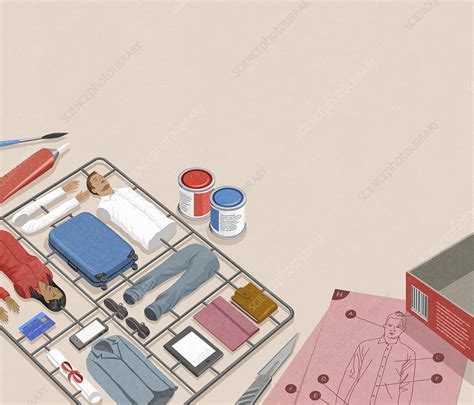 Model Assembly Kit For Successful Businessman Illustration Stock Image C0399062 Science