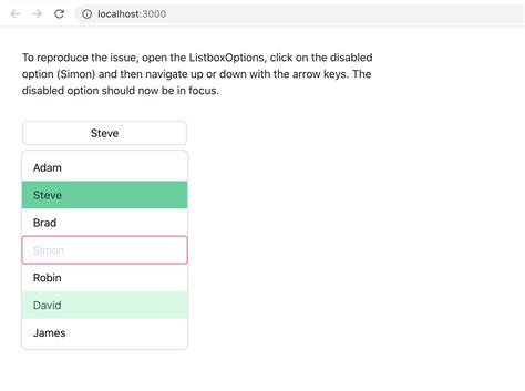 Bug Headless Ui Vue Listbox Disabled Listoption Is Focused On Click · Issue 509