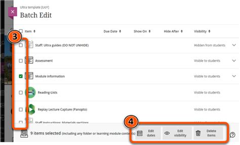 batch edit guides for online learning tools at university of york uk