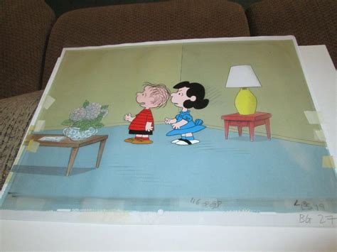 Peanuts Linus And Lucy Production Cel 1983 Charlie Brown And Snoopy Show 2054464955