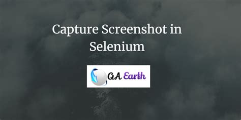 Capture Screenshot In Selenium Webdriver