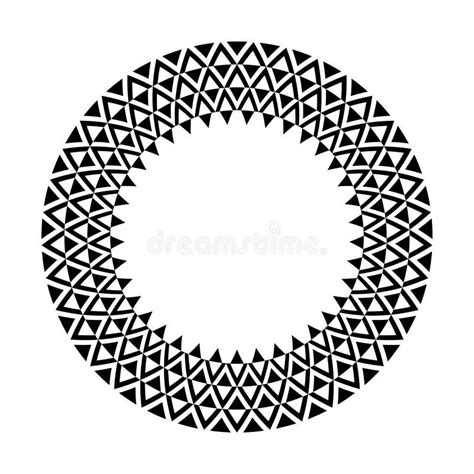 Abstract Decorative Radial Circle Pattern For Round Frame Stock Vector Illustration Of Design