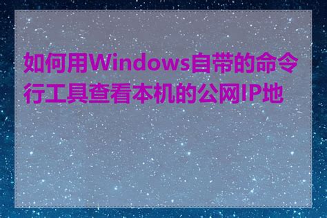 如何用Windows自带的命令行工具查看本机的公网IP地址