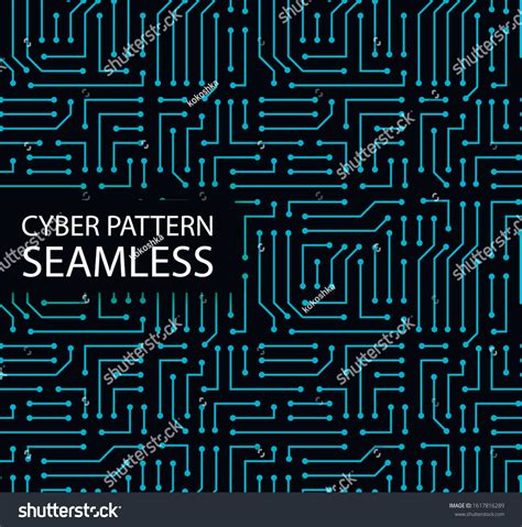 Seamless Cyber Pattern Circuit Board Texture Vector De Stock Libre De