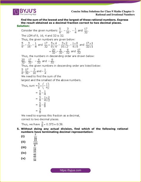 Rational Numbers Worksheet With Answers Printable Word Searches