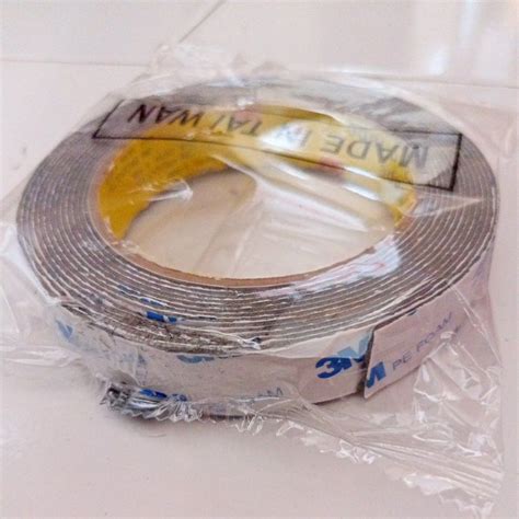 Jual Double Tape 3m Abu Abu 10mm Shopee Indonesia
