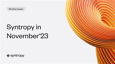 syntropy blog syntropy november monthly update the calm before the