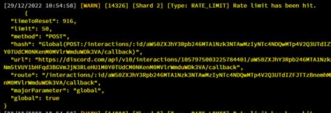 Hitting Global Rate Limits On Create Interaction Response · Issue 5800 · Discorddiscord Api