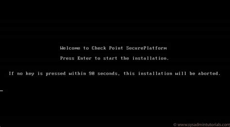 Check Point R SecurePlatform Installation Part