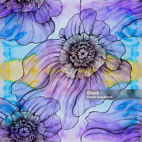 원활한 패턴입니다 양귀비 꽃입니다 수채화의 배경에 장식 구성입니다 꽃 모티프 원활한 패턴입니다 인쇄물 간판 품목 웹 사이트 지도 포스터 엽서 포장을 사용하십시오 0명에 대한