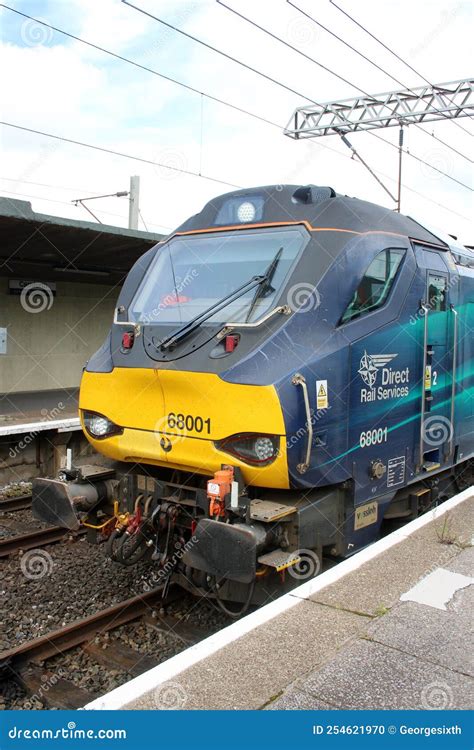 Front Cab Drs Class 68 Uk Light Loco Carnforth Editorial Image Image