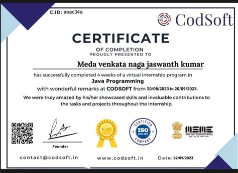 Mvn Jaswanth Kumar On Linkedin Hi Connections I Glad To Inform That I Have Completed The