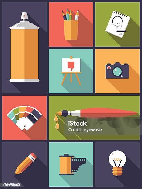 예술직 디자인 및 사진학 평편 아이콘 벡터 일러스트레이션 0명에 대한 스톡 벡터 아트 및 기타 이미지 0명 2015년 다양 Istock