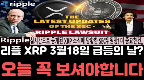 리플전망 리플 Sec 소송전 블랙록 Xrp Etf 출시 일정을 알리는 소식 등장 오늘 영상은 꼭 보셔야합니다 리플전망