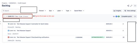 Automation The Due Date Set By Automation Rule Which Is Copied From Sprint End Date Is