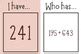I Have Who Has Adding Subtracting 3 Digit Numbers With Without Regrouping