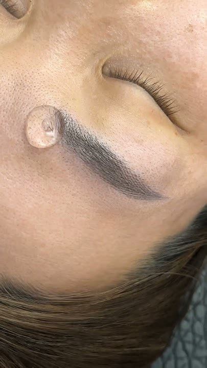 반쪽눈썹 헤어스트록 반영구화장으로 완벽커버 Shorts Youtube